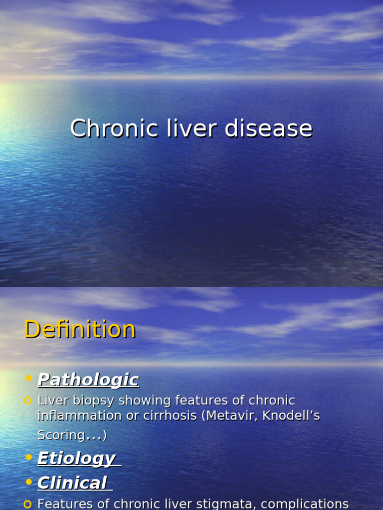 Chronic Liver Disease Overview and Diagnosis | PDF | Cirrhosis | Hepatitis