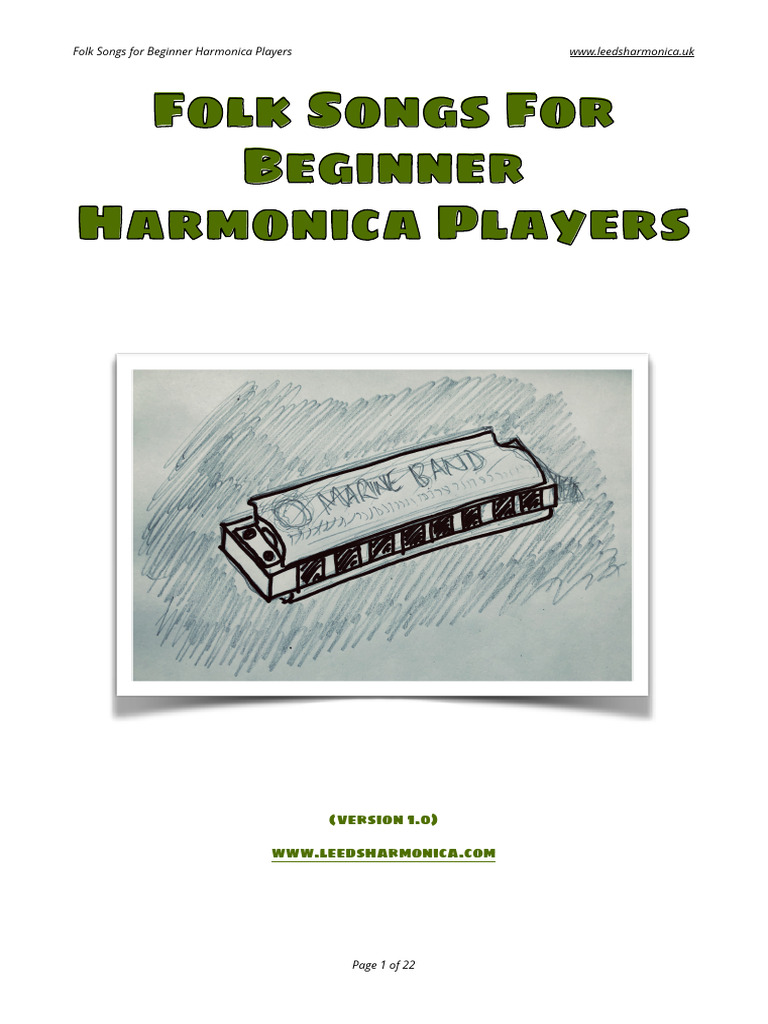 Folk Songs For Beginners | PDF | Harmonica | Amazing Grace