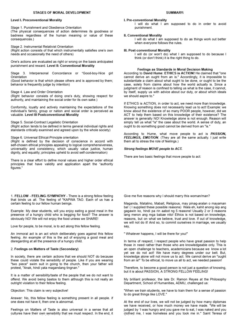 STAGES-OF-MORAL-DEVELOPMENT | PDF | Morality | Psychology