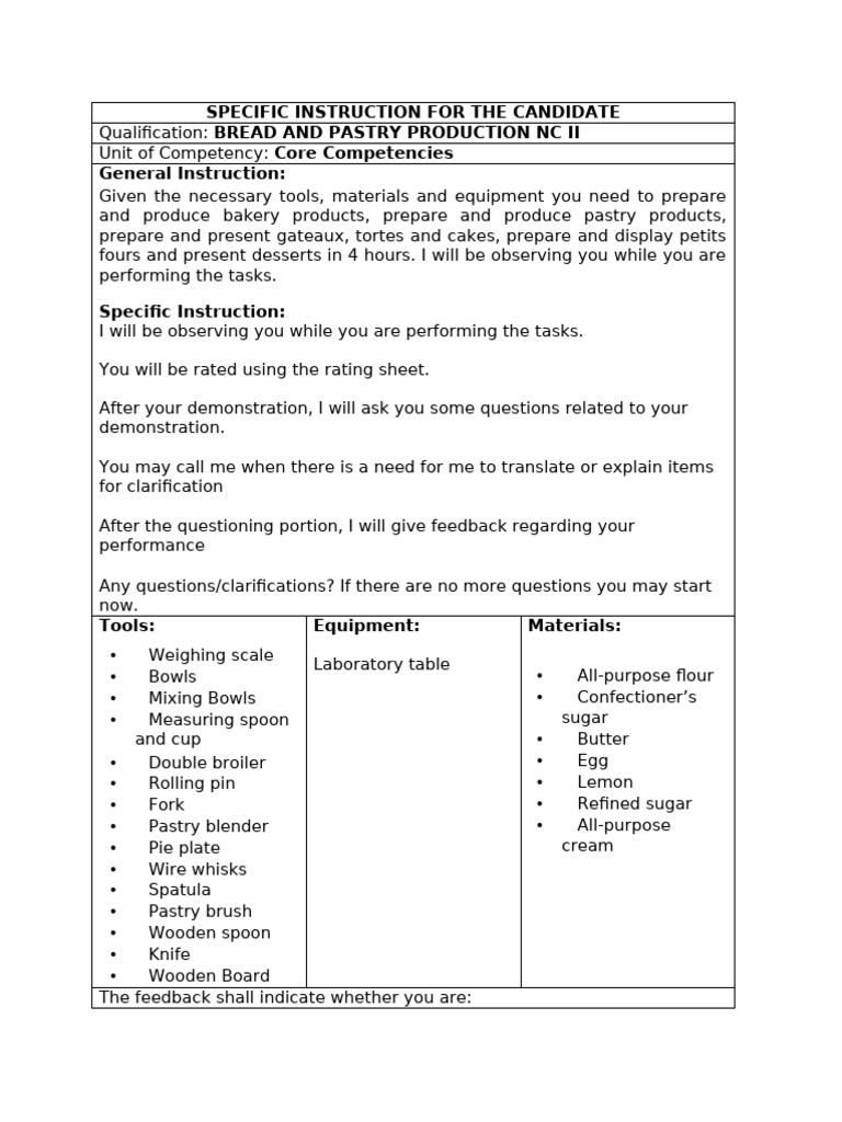 Specific Instruction For The Candidate | PDF