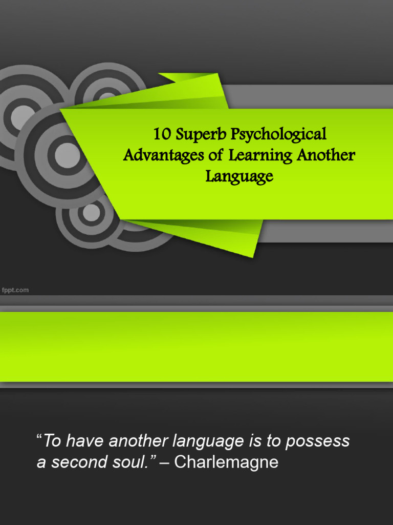 10 Advantages of Learning Another Language | PDF | Multilingualism ...