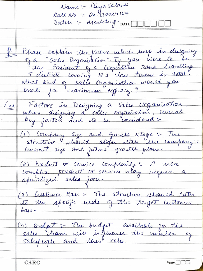 Sales Assignment | PDF