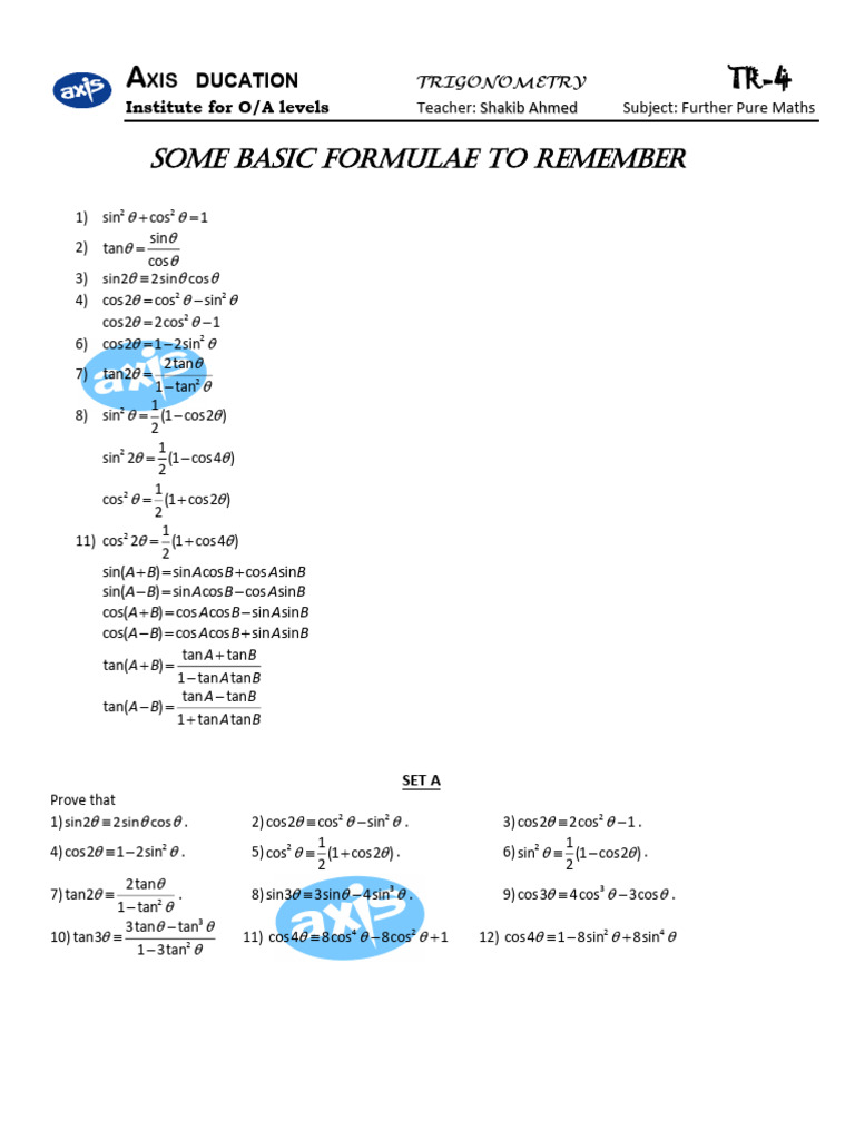 tr 4 | PDF | Mathematical Objects | Mathematics
