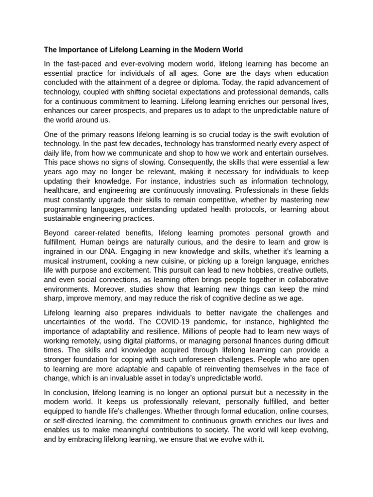 3 | PDF | Lifelong Learning | Learning