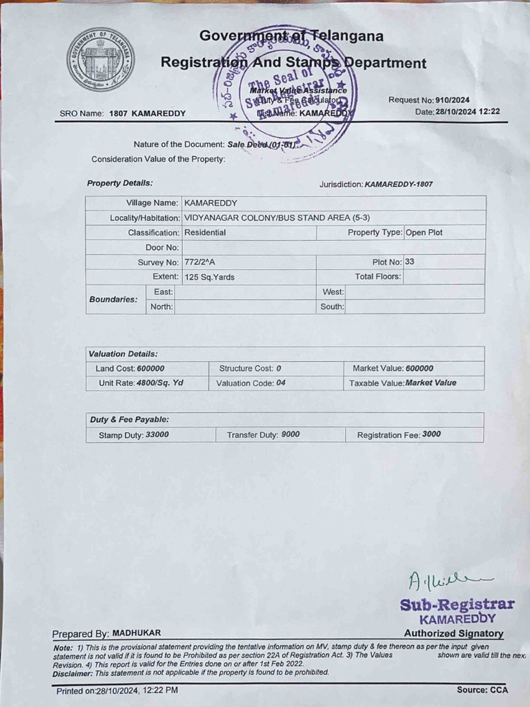 Market value certificate | PDF | Taxes | Payments