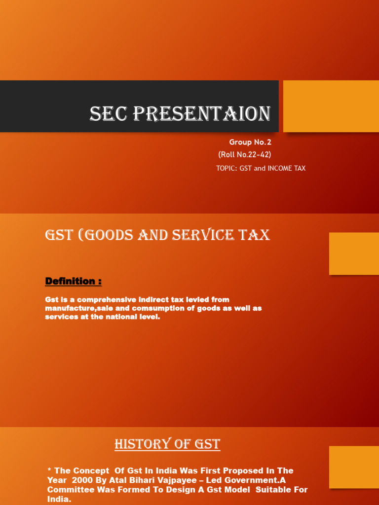 Sec Presentaion Main | PDF | Taxes | Value Added Tax