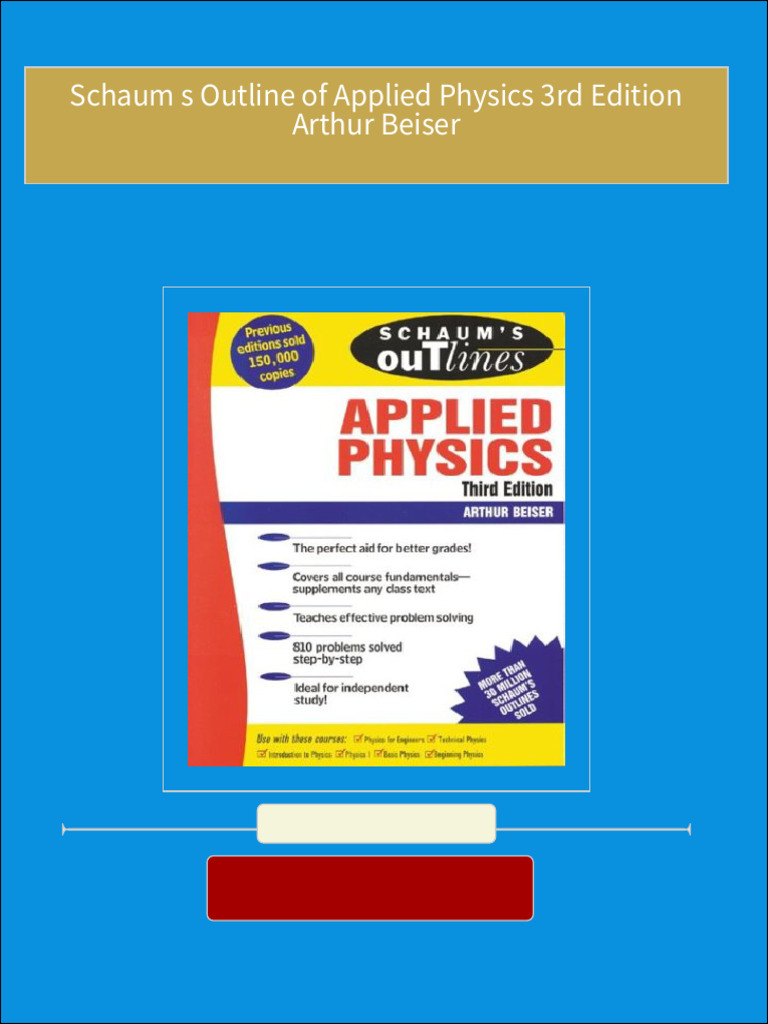 Full download Schaum s Outline of Applied Physics 3rd Edition Arthur ... Full download Schaum s Outline of Applied Physics 3rd Edition Arthur ...