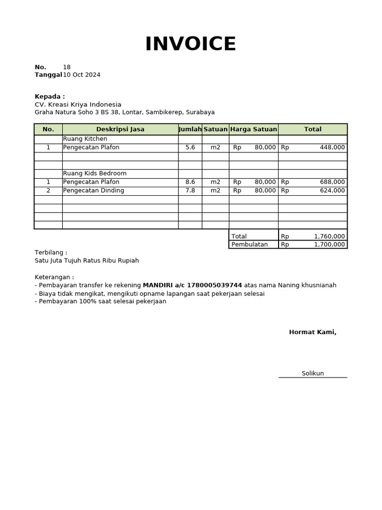 Invoice Listrik | PDF