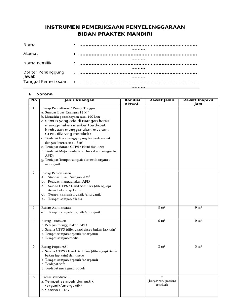 Form IKL Bidan Mandiri (1) | PDF