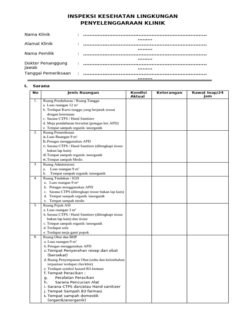Form IKL Klinik | PDF