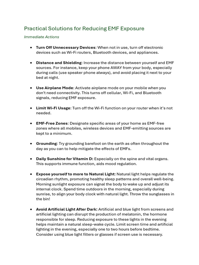 EMF Protection Solutions | PDF | Sleep | Circadian Rhythm