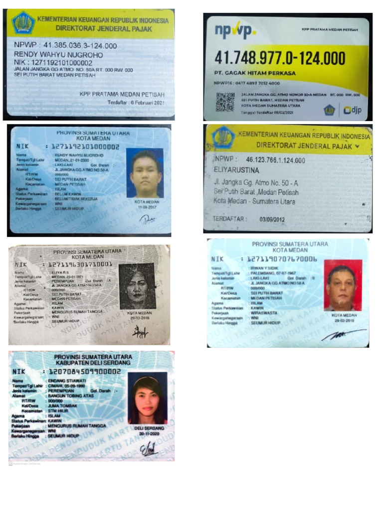 ktp dan npwp pengurus | PDF