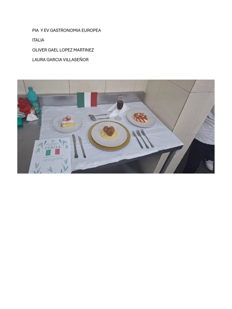 Pia y Ev Gastronomia Europea | PDF