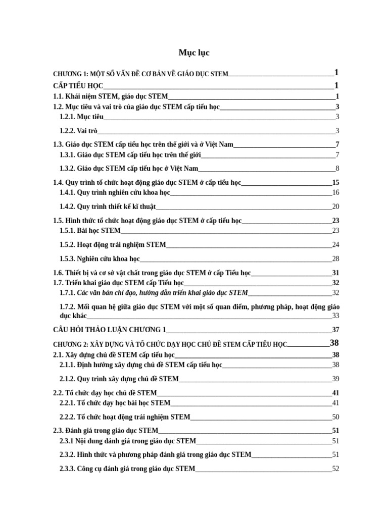 De Cuong BG STEM_Tieu Hoc | PDF