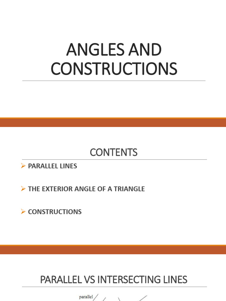 Angles and Constructions | PDF