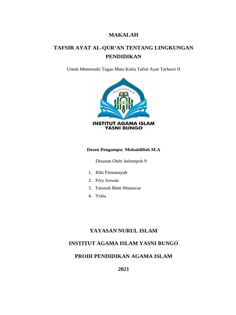 TAFSIR AYAT TARBAWI | PDF