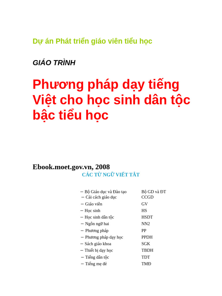 PPDH TV Cho SHDT - Tailieu | PDF