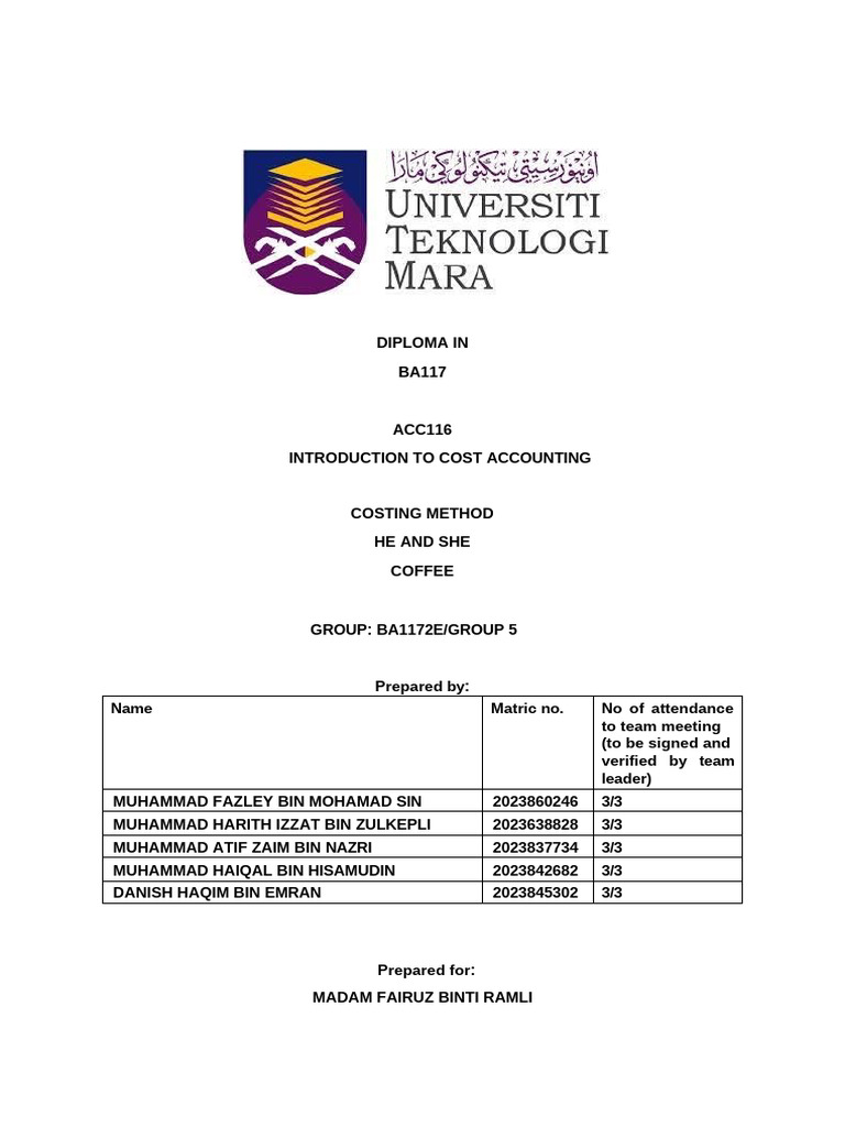 ASSIGNMENT ACC116 | PDF | Expense | Cost Accounting