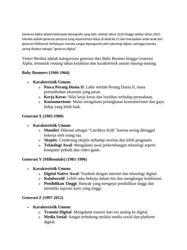 Mengenal Generasi Alpha | PDF