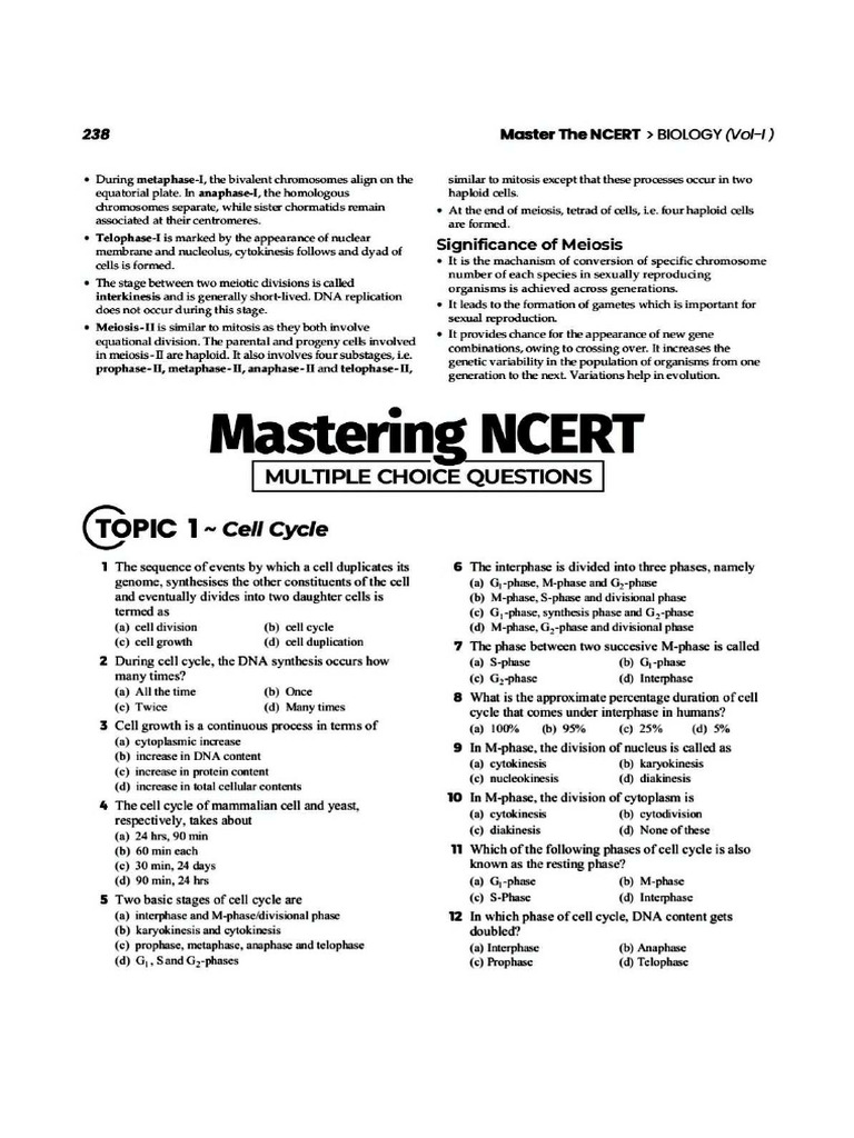 Bio Cell Division | PDF