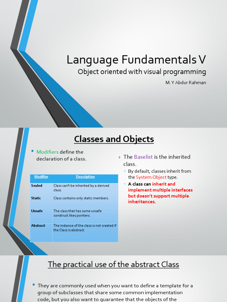 Lecture 06 - programming fundamentals | PDF | Class (Computer ... Lecture 06 - programming fundamentals | PDF | Class (Computer ...