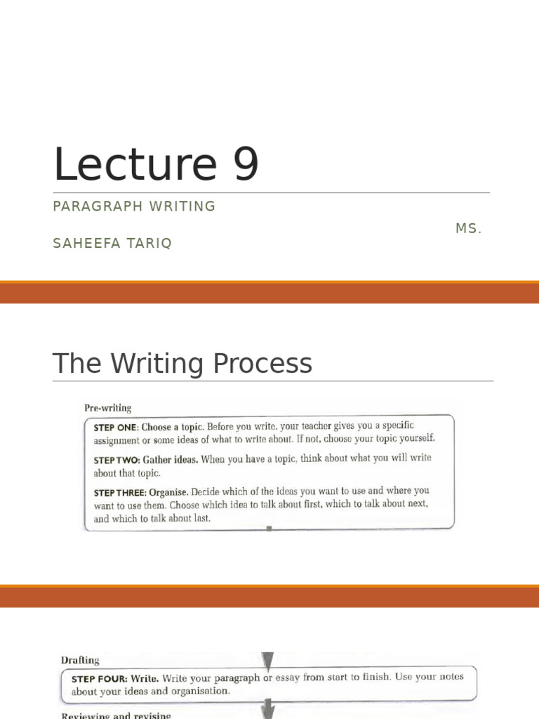 Lecture 9 Paragraph Writing | PDF | Paragraph