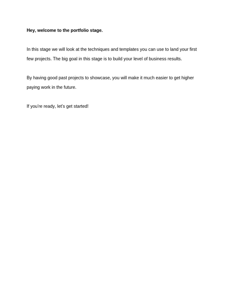 01-Intro Portfolio Stage Section | PDF