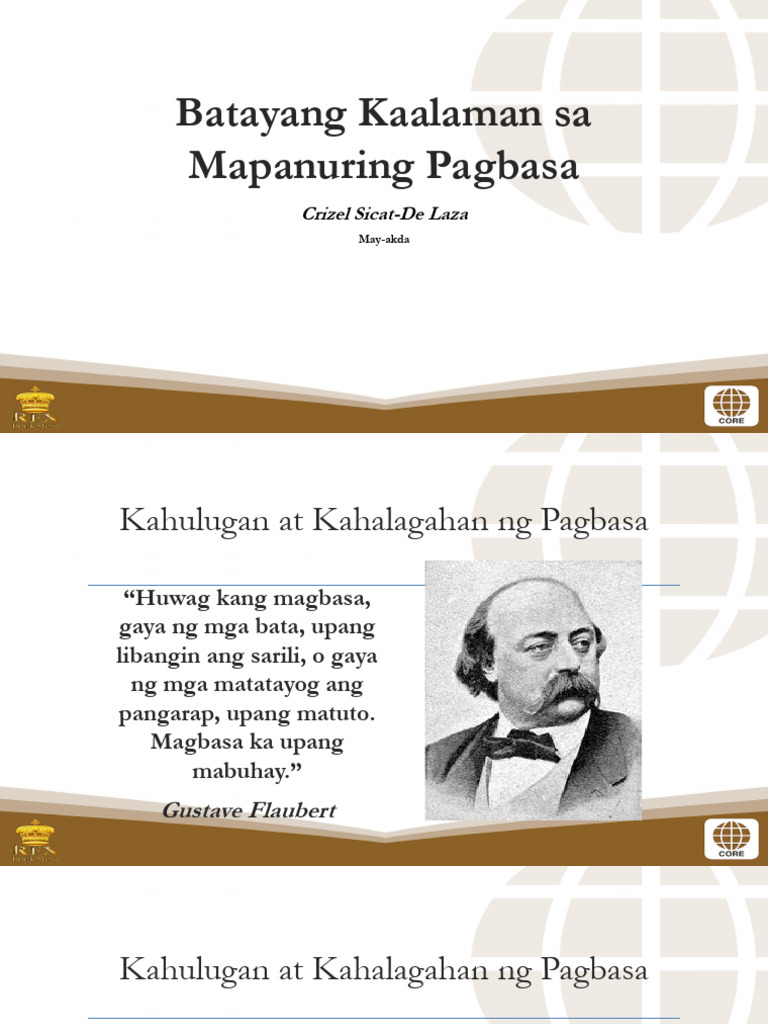 Mga Batayang Kaalaman Sa Mapanuring Pagbasa | PDF