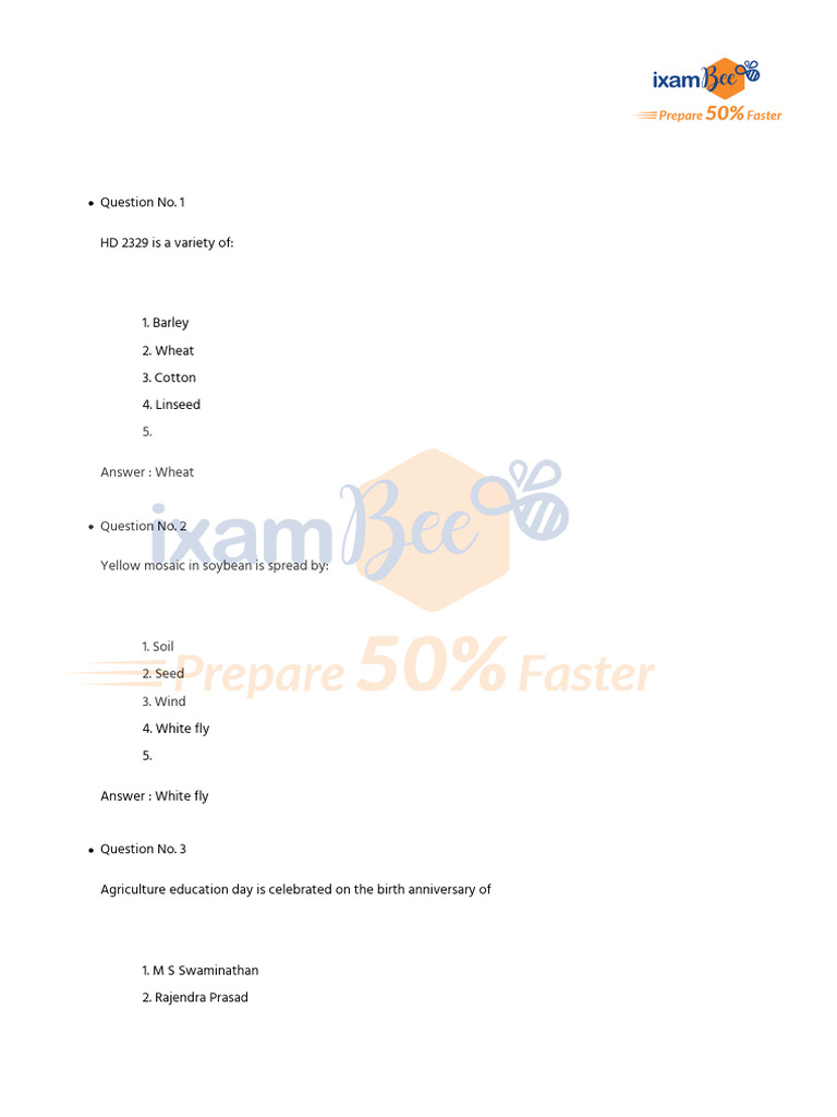 NSCL Management Trainee (Quality Control) Previous Year Paper | PDF | Seed