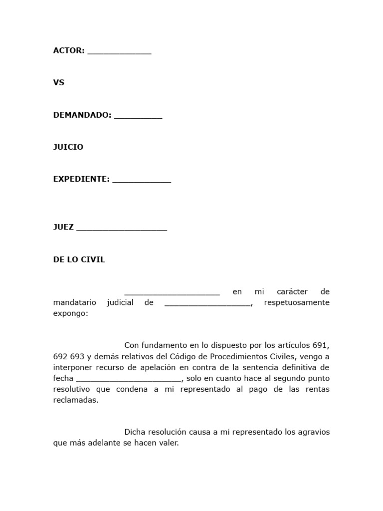 Apelación en Contra de Sentencia Definitiva | PDF | Sentencia (ley) | Caso de ley