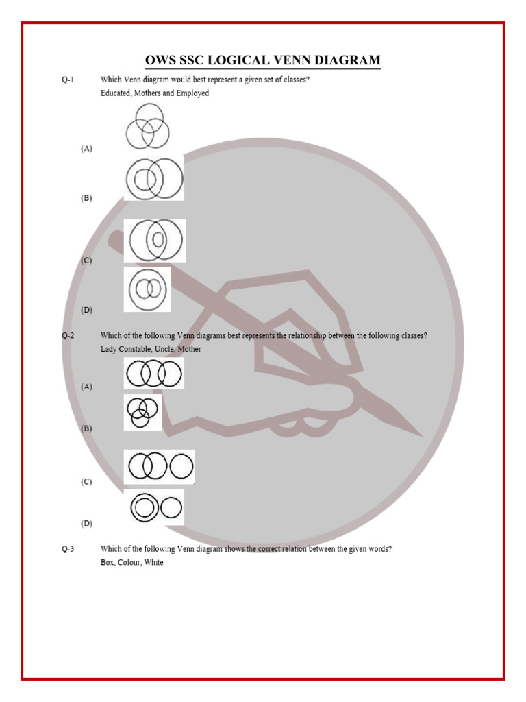 SSC LOGICAL VENN DIAGRAM ENGLISH | PDF