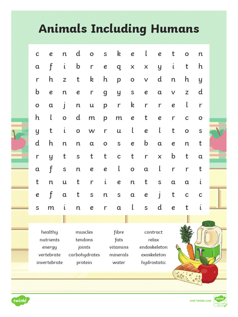 Word Search | PDF | Nutrients | Nutrition