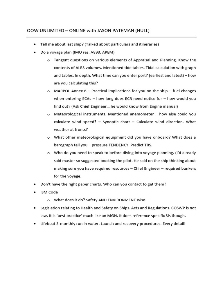 OOW (Unlimited) Orals Report - 2020-12 - Pateman - Anon | PDF ...