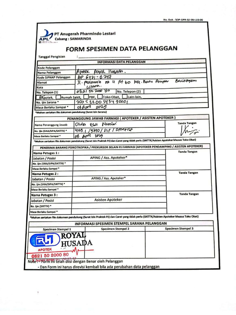 Apl Spesimen | PDF