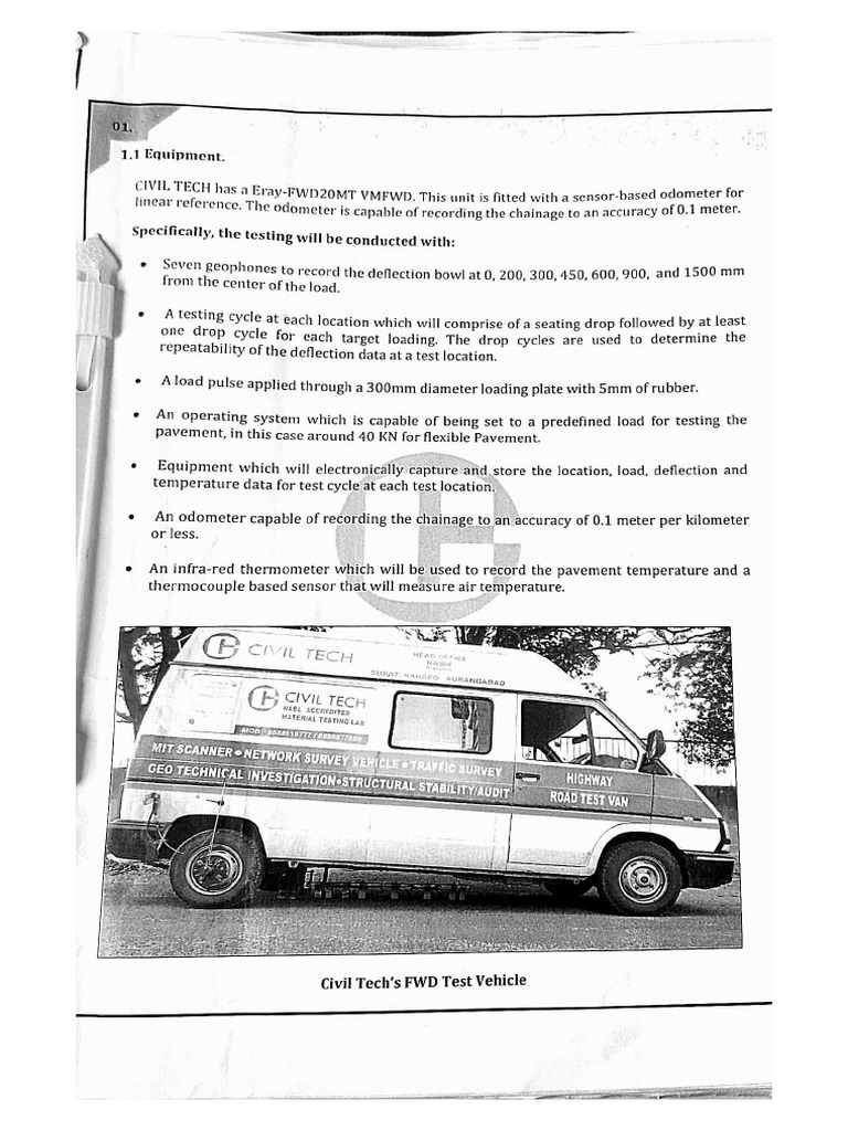 Methodology For FWD Test | PDF