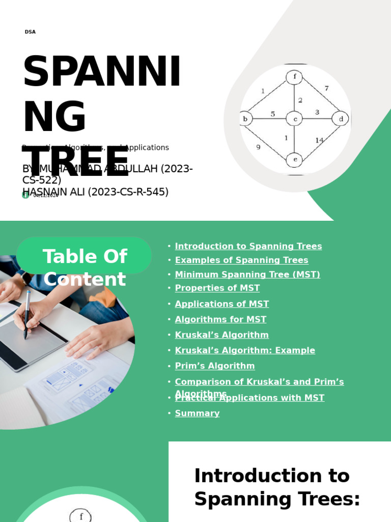 Group No 5 (Spanning Tree) | PDF | Computational Problems | Computational Complexity Theory