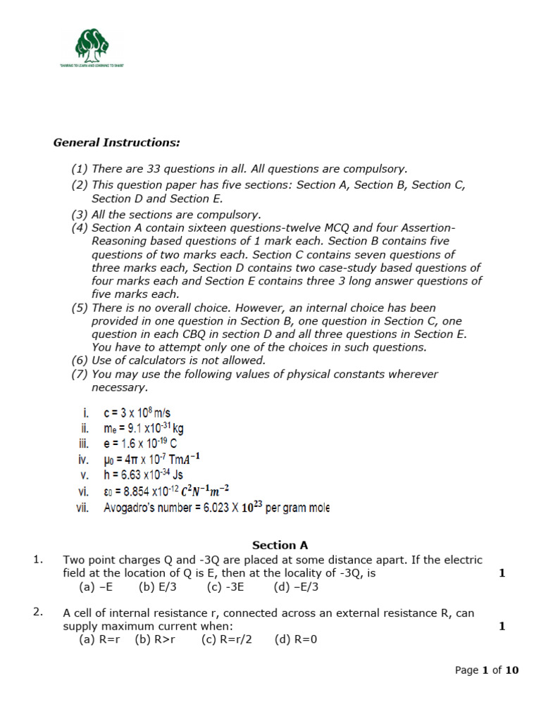 Physics Qp - Set 3 | PDF | Photoelectric Effect | Inductor