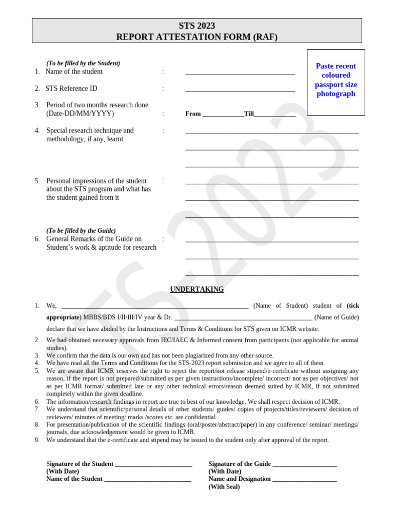 Report Attestation Form 3 | PDF
