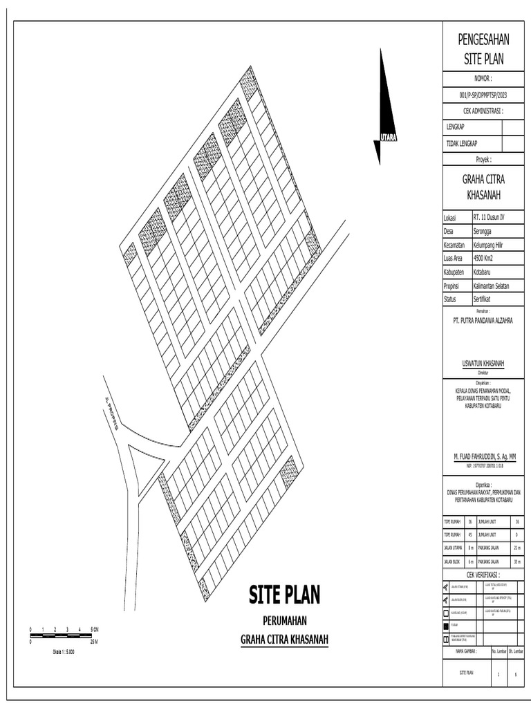 Contoh Pengesahan Siteplan | PDF