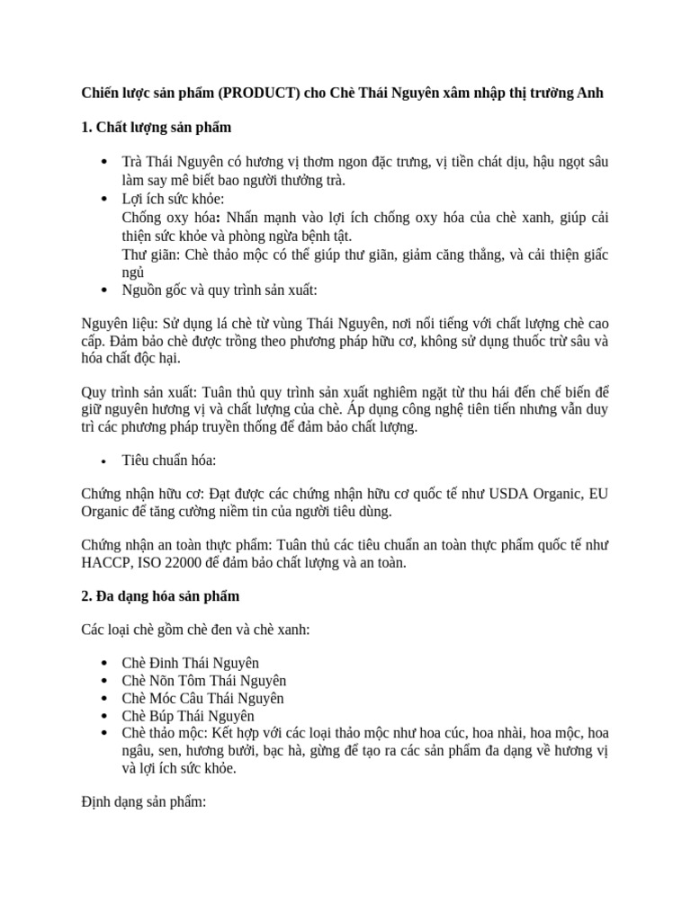 4P Chè Thái Nguyên | PDF
