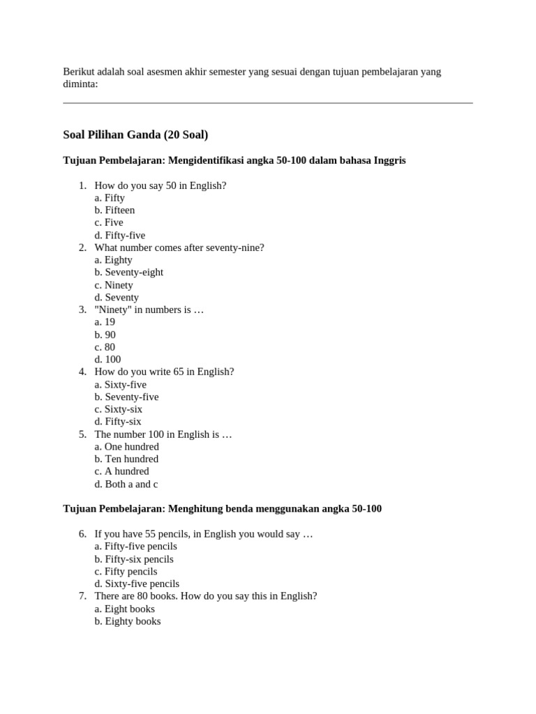 SAS B.INGGRIS | PDF