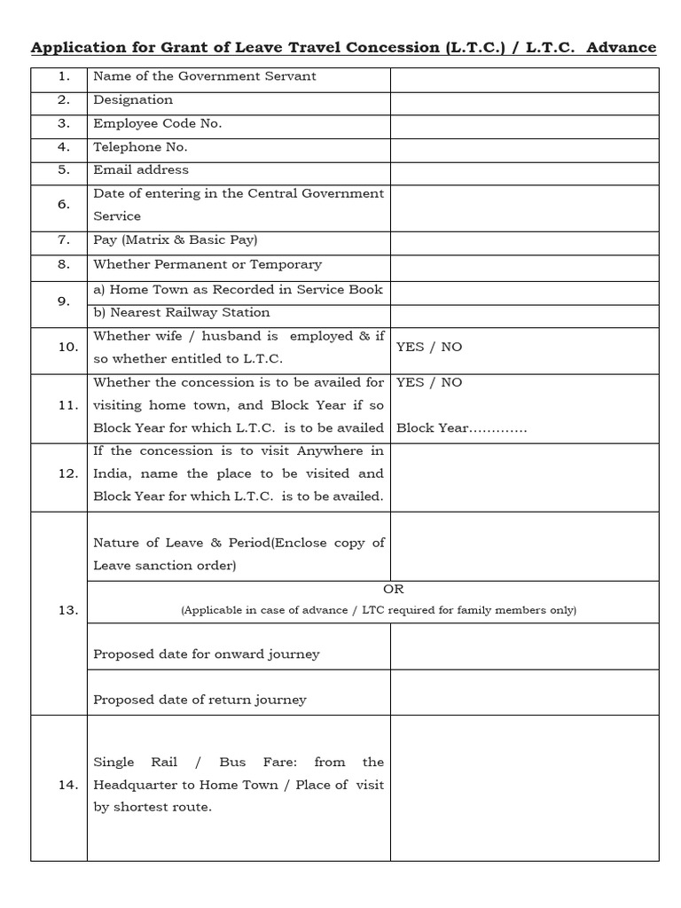 LTC & LTC Advane Form | PDF