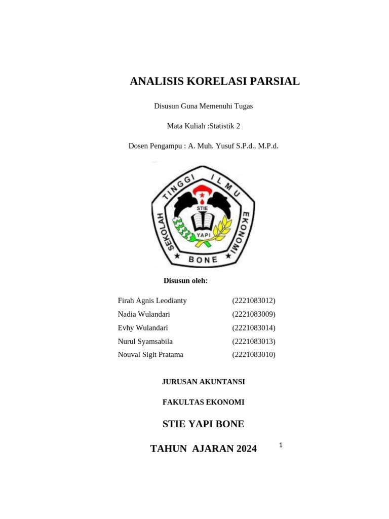 Analisis Korelasi Parsial | PDF