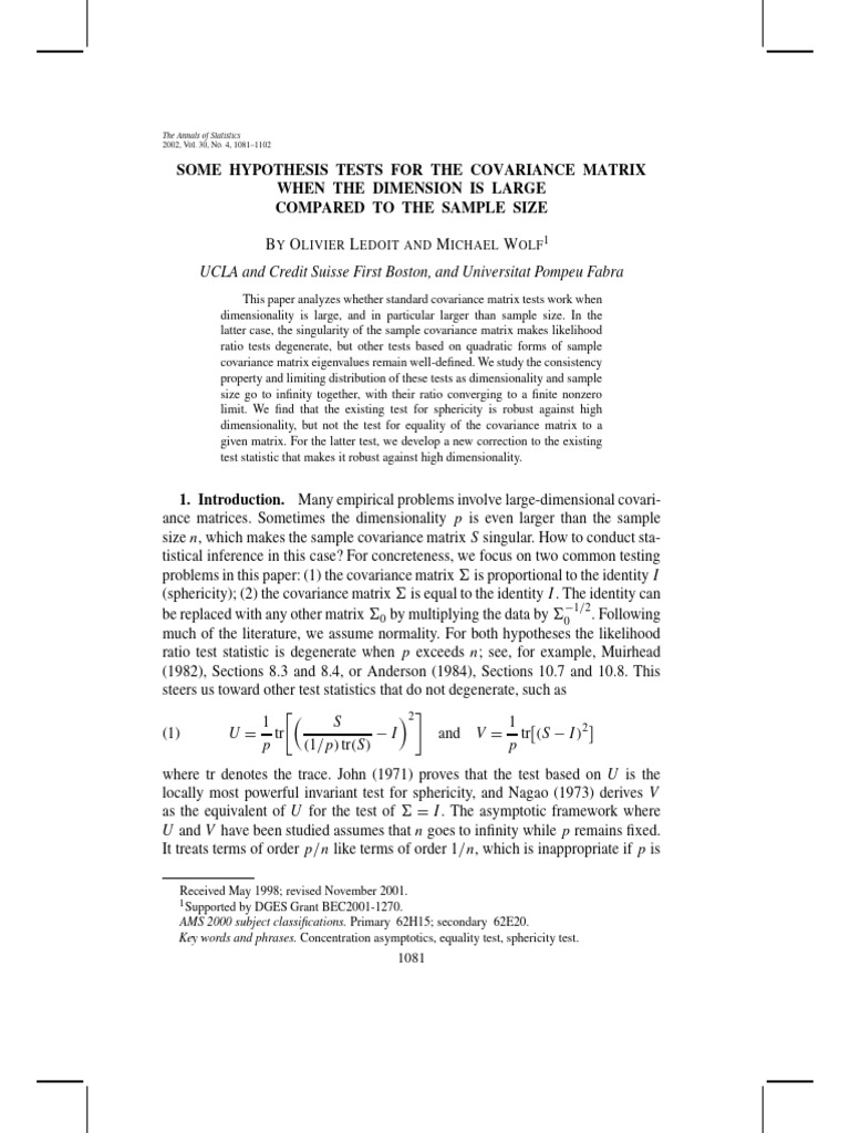 Some Hypothesis Tests For The Covariance Matrix When The Dimension Is