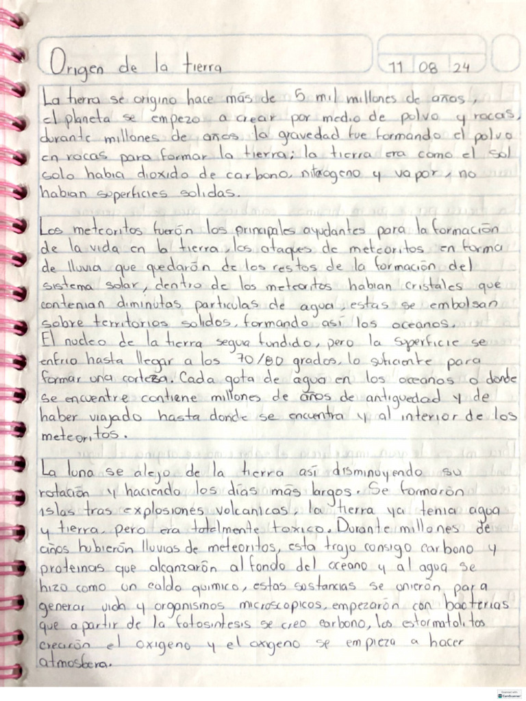 Ensayo Origen de La Tierra | PDF Ensayo Origen de La Tierra | PDF