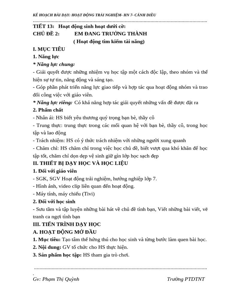 HDTN Chu de 2 SHDC | PDF