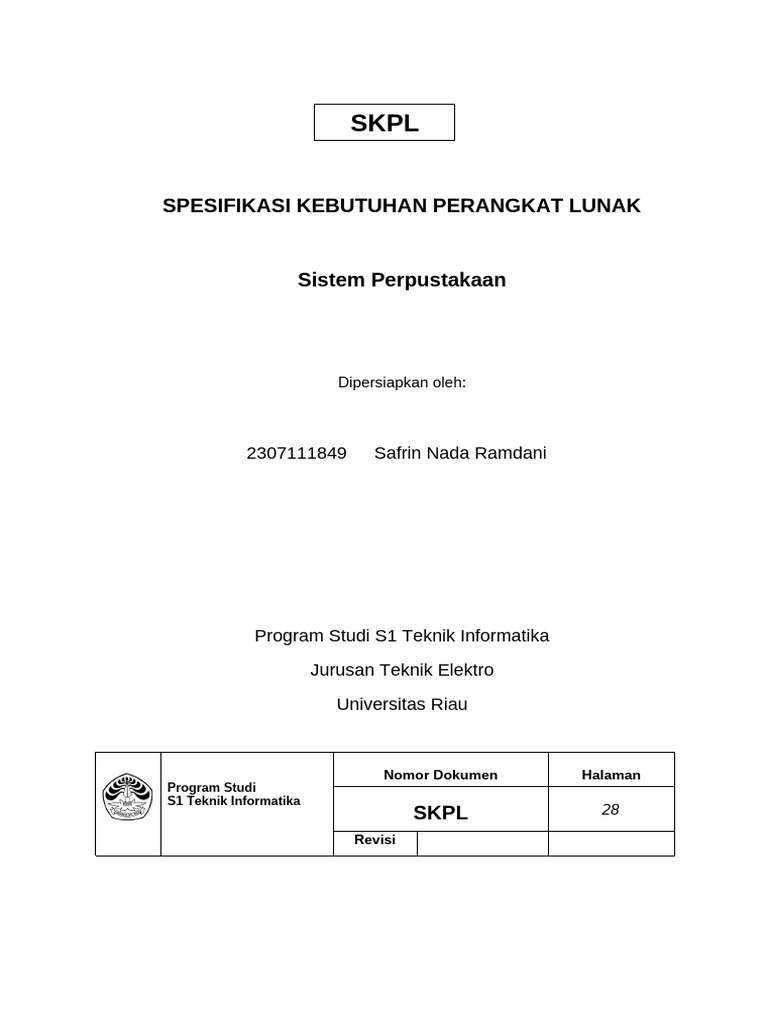 Sistem_Perpustakaan-SRS | PDF