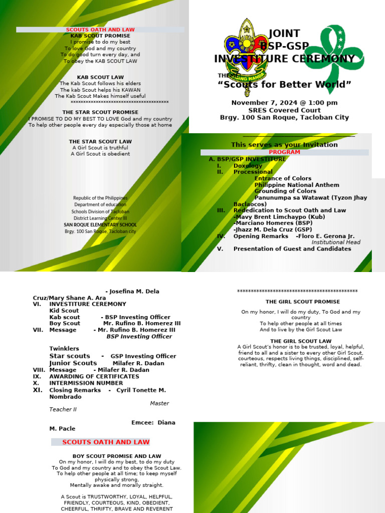 Final Scouting Program 2024 | PDF | Outdoor Recreation | Outdoor ...