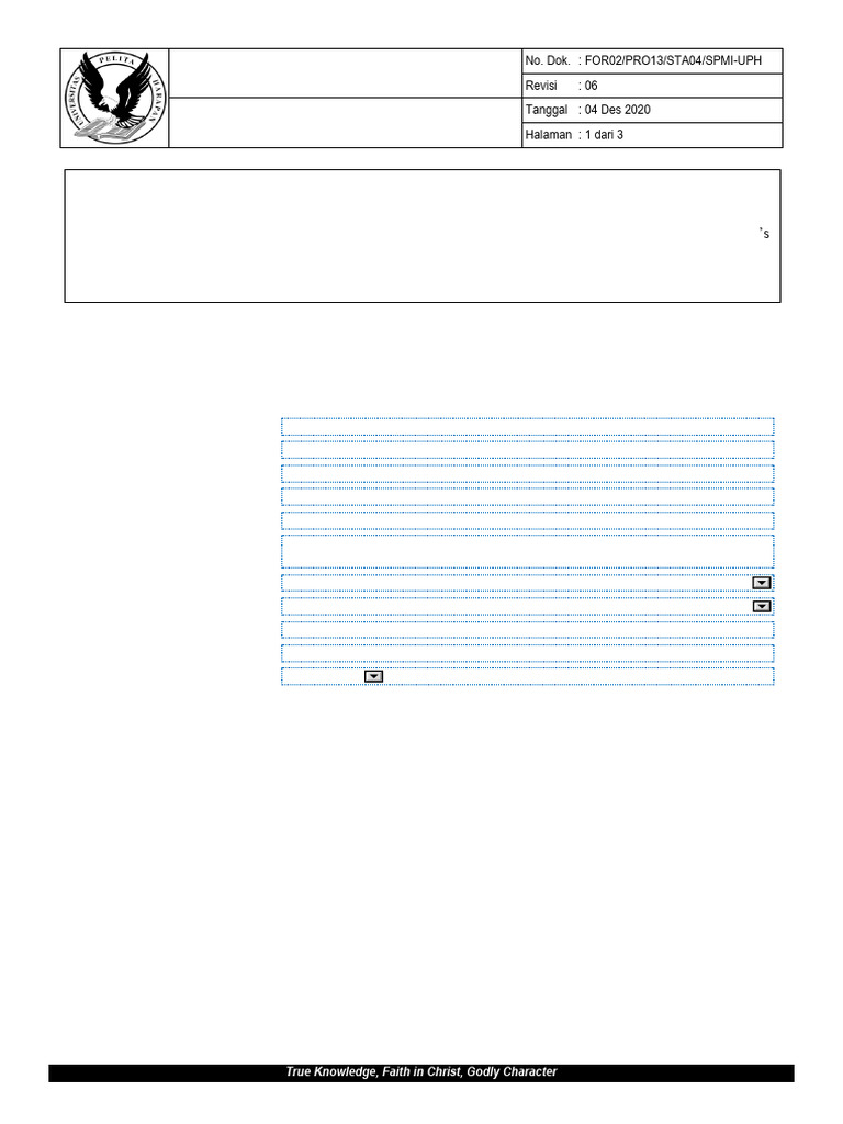 Form Biodata Kelulusan - Meterai (FIX) | PDF