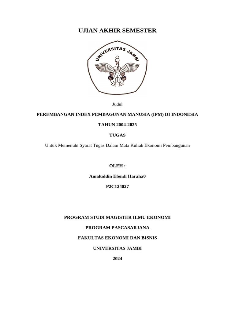 Indeks Pembangunan Manusia Pendi | PDF